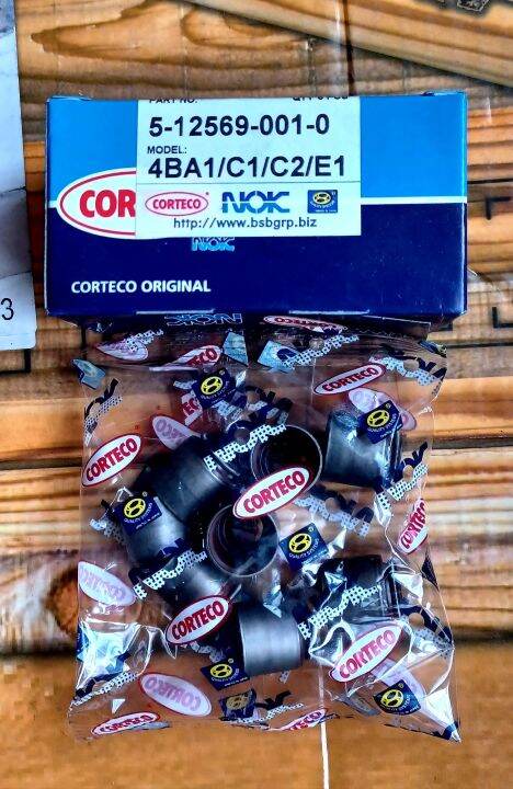 valve seal cap Isuzu elf 4Ba1,4Bc2,4Be1,4Bc1 1set/8pcs Nok/Corteco ...