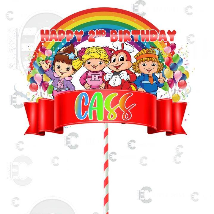 Personalized/Customized Jollibee and friends Cake topper for DIY Party ...