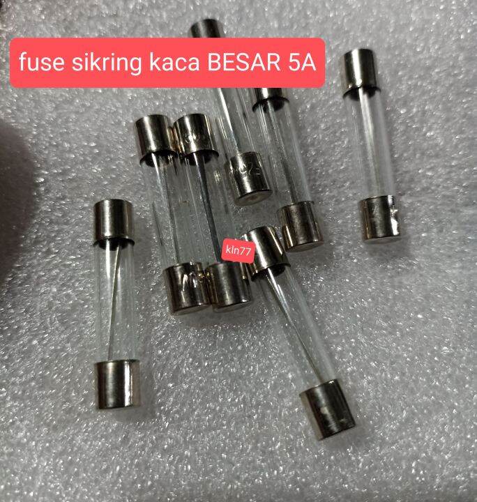 5PCS FUSE SIKRING KACA BESAR 5A FUSE SEKRING KACA 5A 6 x 30 250v | Lazada Indonesia
