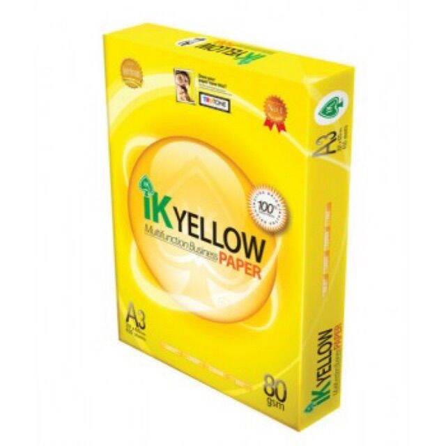 IK Yellow A3 Paper 80Gsm (450 Sheets/ reams) | Lazada