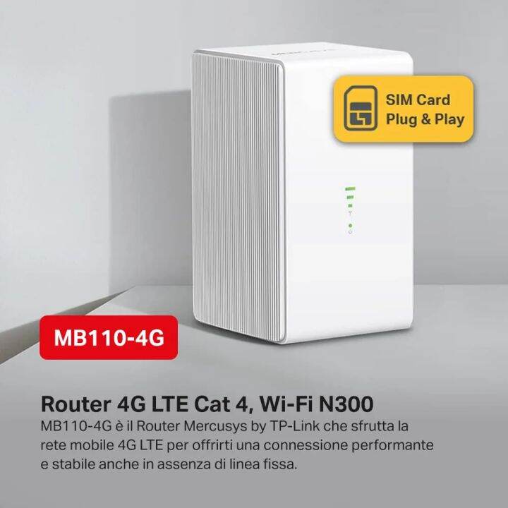 Mercusys MB110-4G Router 4G LTE Wi-Fi N300 | Lazada Indonesia