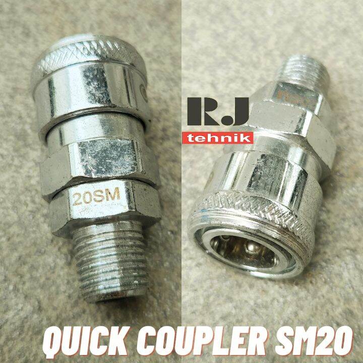 SM20 Quick Coupler Connector Sambungan Selang Kompresor Cuk Kopler ...