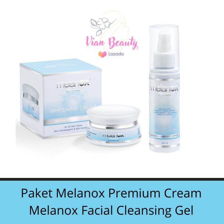 Paket Melanox Premium Cream + Facial cleansing gel | Lazada Indonesia