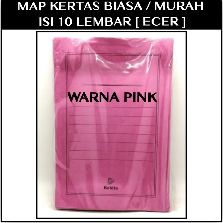 Map Kertas Folio Murah / Stop Map Biasa Kabita Pink Per 10 Lembar ...