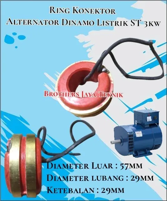 ST 3kw Ring konektor slip ring kuningan dinamo alternator genset ...