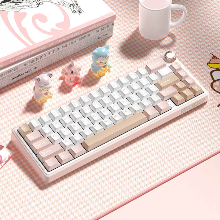 RK R65 Small Mechanical Keyboard Girl Good-looking Wireless Bluetooth ...