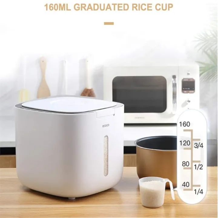 ECOCO 10KG Rice Dispenser Rice Storage Box Insect proof Kitchen Rice ...