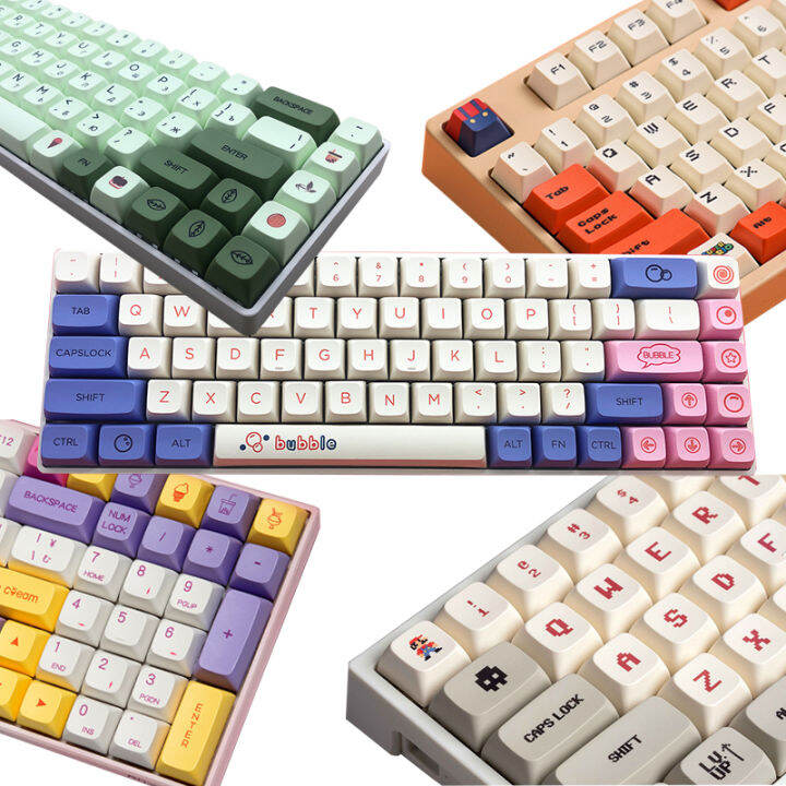 Keycap PBT Lychee Ice cream colorful cute Keycaps PBT Material Japanese ...