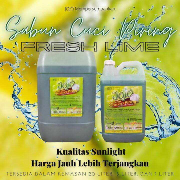 Sabun Cuci Piring Freshlime JOJO Kualitas Unilever Kemasan 20L | Lazada Indonesia