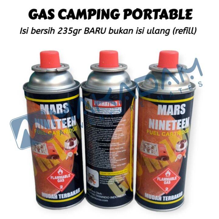 tabung gas botol kaleng portable isi 235gam gas camping hiking outdoor ...