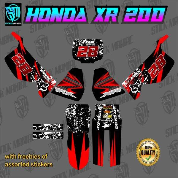 Honda XR 200 decals sticker, Laminated | Lazada PH