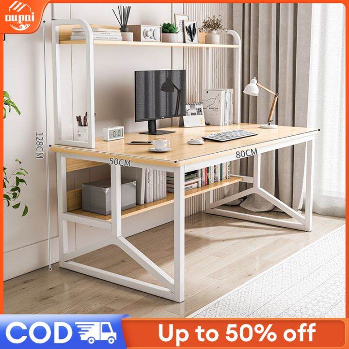 OuPai 120CM/100CM/80CM Simple Computer Table With Book Shelf Study ...