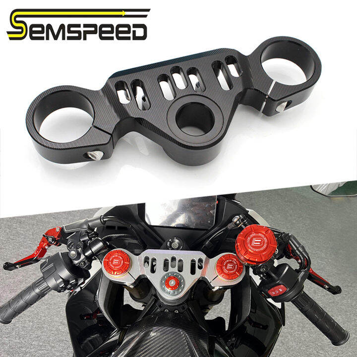 SEMSPEED Motorcycle CNC Front Top Triple Clamp Fork Upper Steering ...