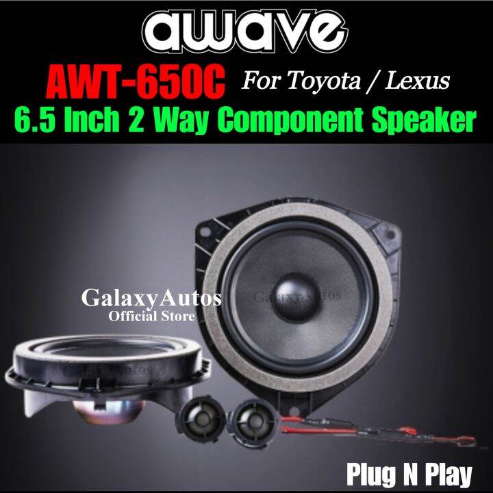 Awave AWT-650C 6.5 Inch 2 Way Component Speaker Plug N Play For Toyota / Lexus | Lazada