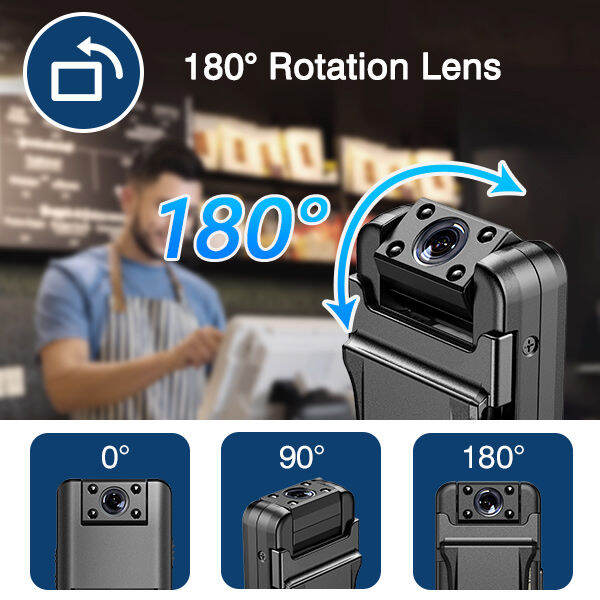 【Local Stock】BOBLOV A21 Mini Body Camera, HD 1080P Wearable Police IR ...