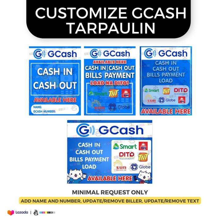 Gcash Rate Tarpaulin | Lazada PH