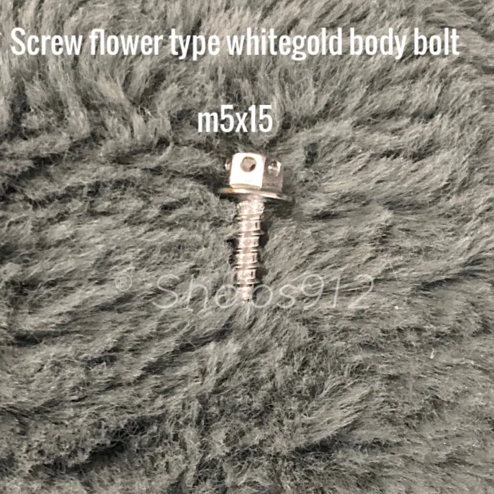 Screw flower type body bolt 5x15 whitegold (1 pc) | Lazada PH