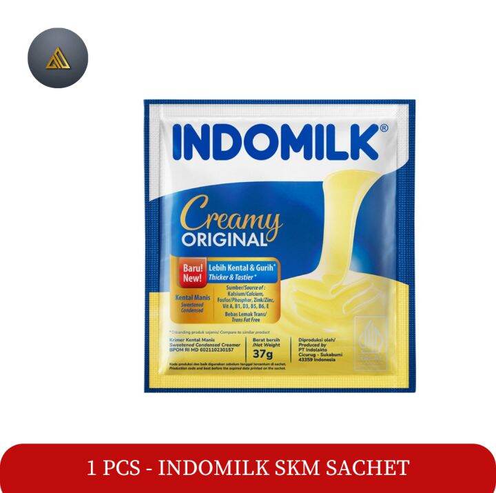 Indomilk Kental Manis 37 Gram SKM Coklat Putih Susu Krimer Sachet ...