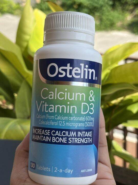 Ostelin Calcium & Vitamin D - D3 for Bone Health + Immune Support - 130 ...