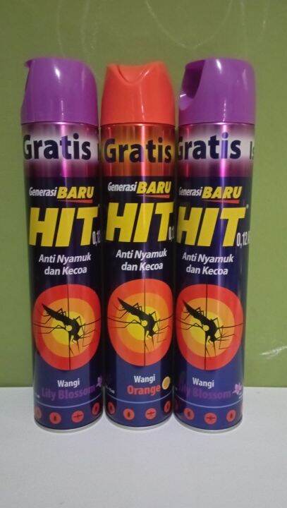 HIT semprot anti nyamuk, kecoa dan lalat 600+75 mL | Lazada Indonesia