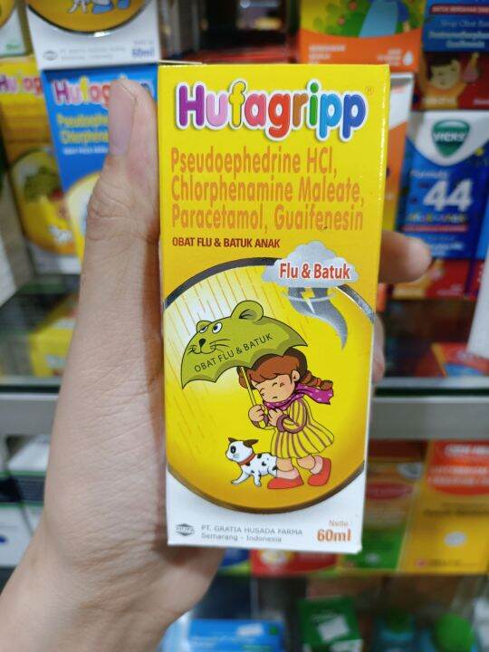 HUFAGRIP / HUFAGRIPP KUNING FLU DAN BATUK ANAK SIRUP 60 ML | Lazada ...