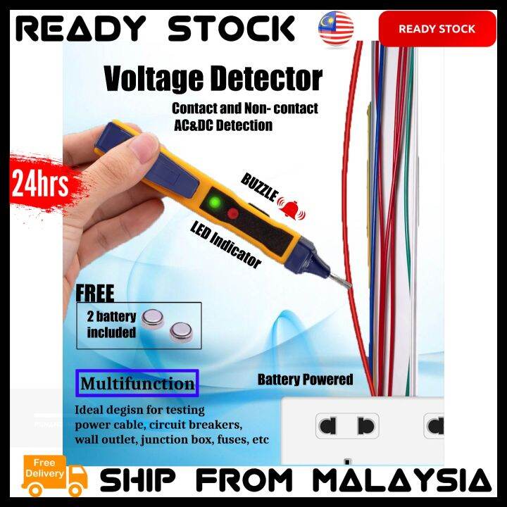 AC / DC Voltage Test Pen Multi-functional Detector Electric Non-contact ...