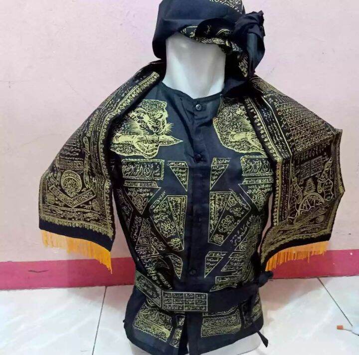 1 set rompi rajah hitam tulisan Arab warna emas | Lazada Indonesia