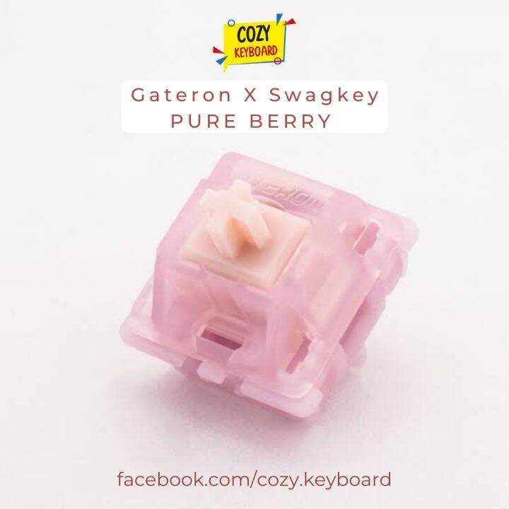 [cozy.keyboard] Gateron X Swagkey PURE BERRY LINEAR SWITCH | Lazada.co.th