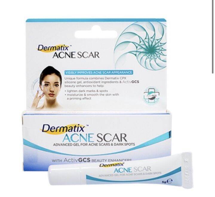Dermatix acne scar 5 g นวัตกรรมเจลสำหรับดูแลรอยจากสิวและจุดด่างดำ ให้สีผิวแลดูสม่ำเสมอ ผิวดู ...