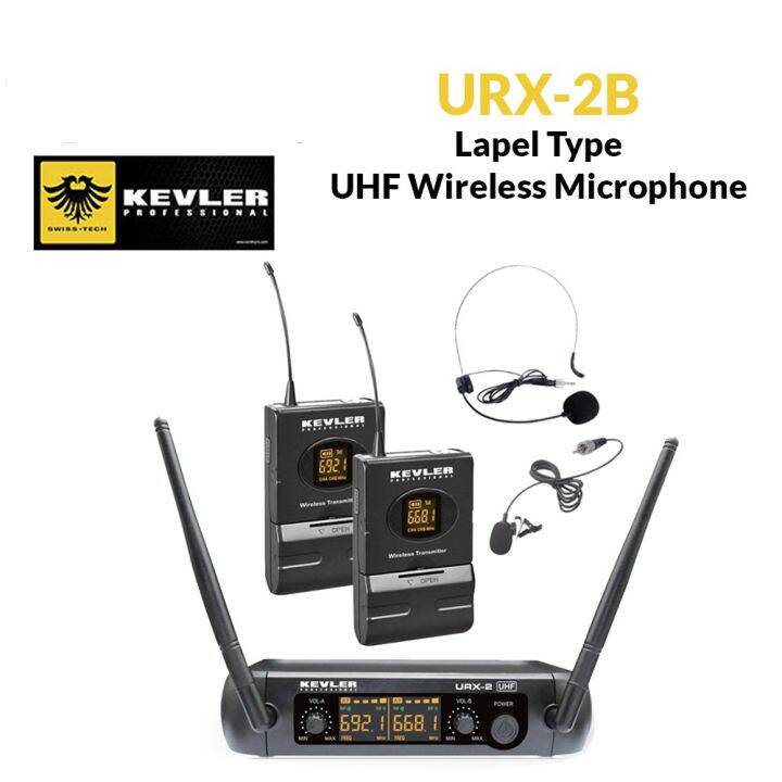 Kevler URX-2B Dual UHF Wireless Lapel Mic Original | Lazada PH
