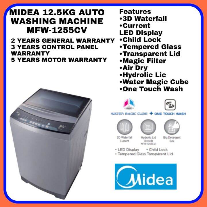 MIDEA FULLY AUTO WASHING MACHINE 12.5KG/10.5KG/9.5KG/8.5KG/7.5KG | Lazada