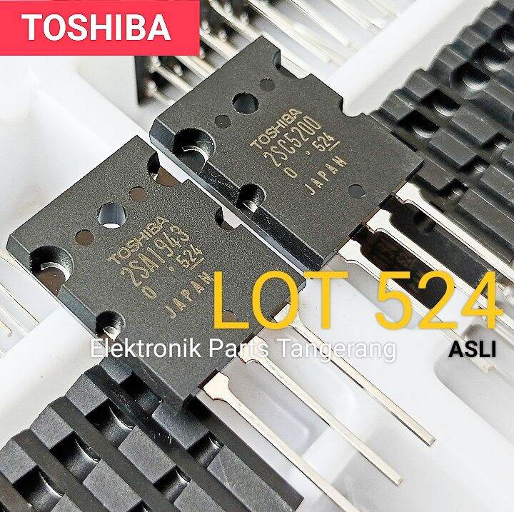 TOSHIBA 2SA1943 2SC5200 ORIGINAL SATU SET ( LOT 524 ) TRANSISTOR 2SA1943 2SC5200 A1943 C5200 ...