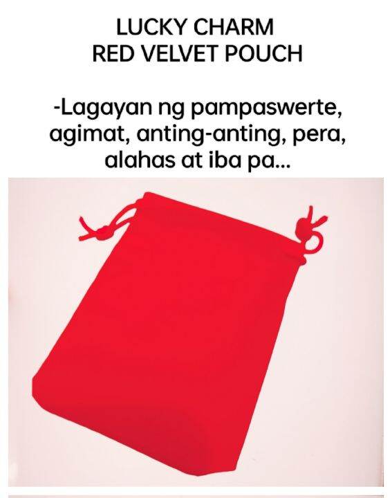 RED POUCH LARGE lagayan ng agimat,anting-anting,pampaswerte,alahas,pera ...