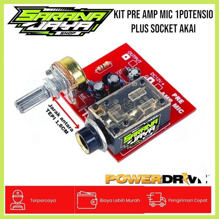 KIT PRE AMP MIC 1POTENSIO PLUS SOCKET AKAI | Lazada Indonesia