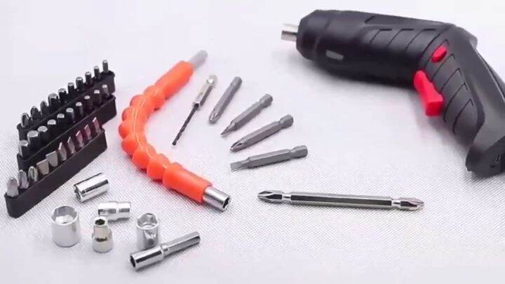 Paket Obeng Otomatis Elektrik Bor Tangan Mini Cordless Screwdriver Tool ...
