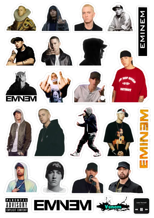 Sticker Stiker Eminem Jumlah isi sesuai foto bisa custom langsung jadi ...
