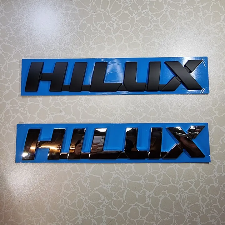 LOGO HILUX Toyota Hilux Abs Chrome Plating Emblem Logo Sticker | Lazada