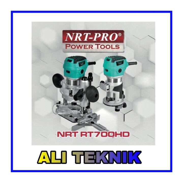 NRT-PRO RT 700 HD Mesin Profil 6mm Kayu 2 In 1 Router 6 mm Wood Trimmer ...