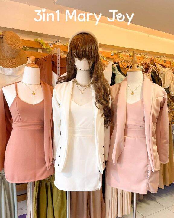 3in1 MARY JOY TERNO BLAZER SKIRT NEOPRENE | Lazada PH