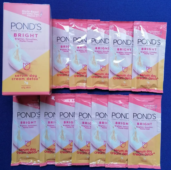PONDS SERUM DAY CREAM DETOX (oily skin) Brighten, smoothen Matte Finish ...