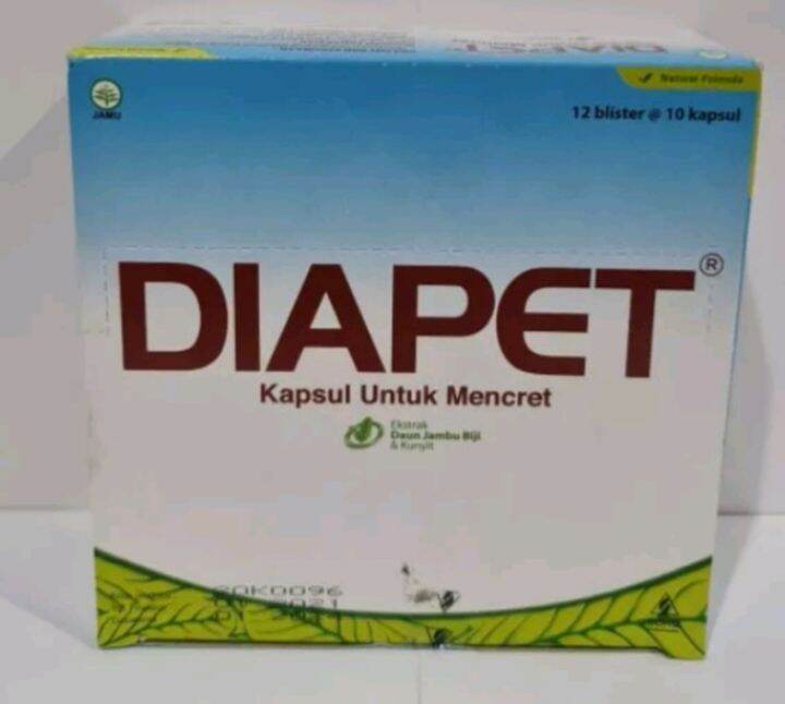 Diapet 1 box isi 12 blister (120 kapsul ) untuk diare | Lazada Indonesia