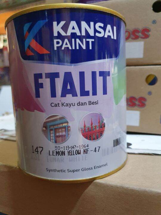 CAT FTALIT KAYU & BESI LEMON YELLOW KF -47 1kg cat kayu cat besi kuning ...