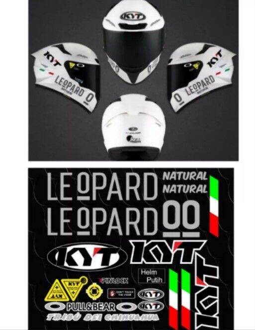 sticker helm leopard/stiker helem NASA/ stiker bendera Amerika | Lazada ...