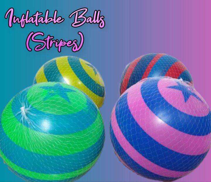 Inflatable Stripes Ball (4 Colors) Kids Ball Beach Ball | Lazada PH