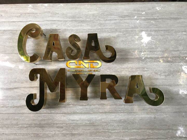 3D Brass Metal signage Mirrorized/finished/outdoor & indoor Brass metal ...