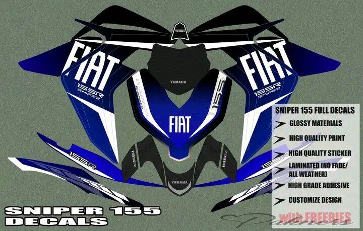 Sniper 155 Yamaha Version 3 FIAT Decals Sticker | Lazada PH