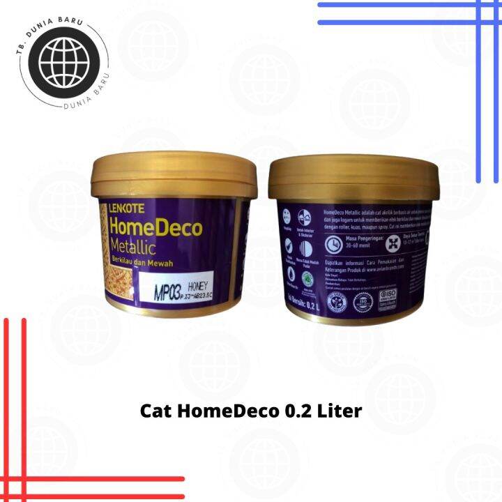 Cat HomeDeco Home Deco Metallic Paint Lenkote 0.2 Liter | Lazada Indonesia