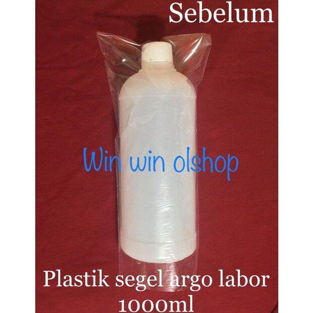 Plastik segel Botol Argo Labor 1000ml / 1 Liter ( isi 50 ) | Lazada ...