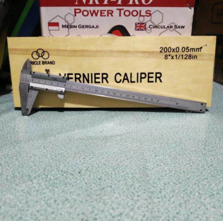 Tricle brand sigmat jangka Sorong manual 8 inch vernier caliper 0 - 200 mm alat ukur manual ...