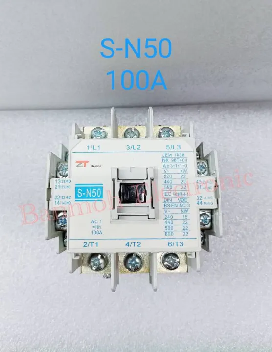 S-N50 แมกเนติกคอนแทคเตอร์ มีโวล์ให้เลือก220V,380V SN-50 ยี่ห้อZT 100A ...